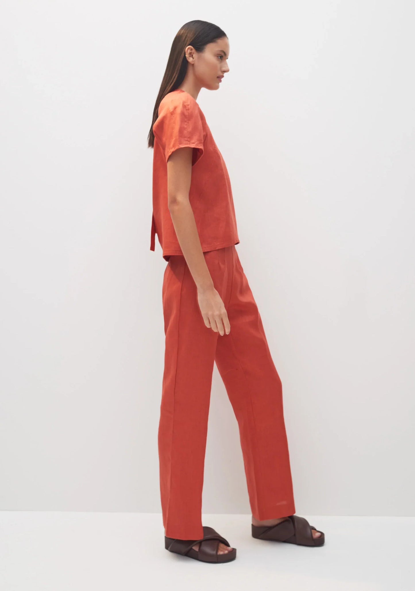 Shop Online I Ellery and Moss I Morrison Benita Linen Pant Paprika ...